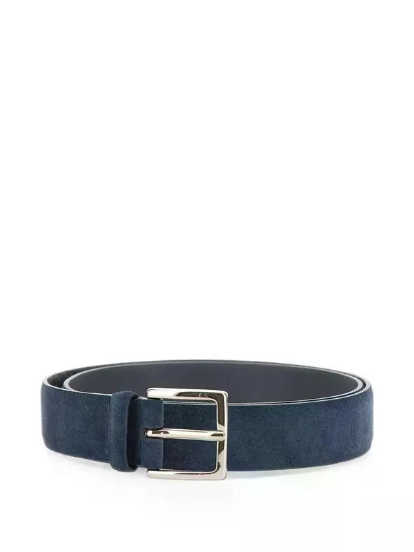 Orciani Metal Buckle Suede Belt - Blue