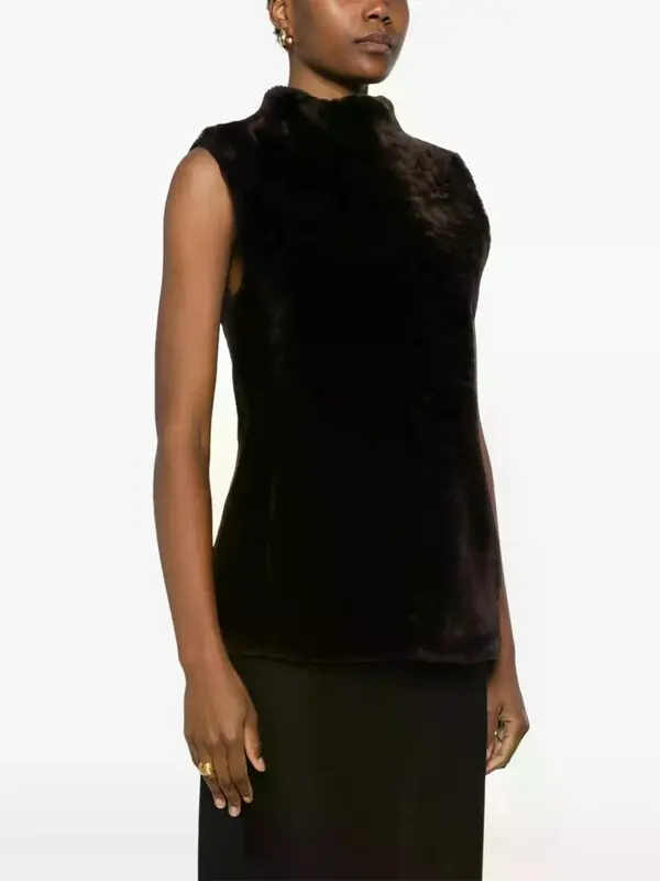 TOTEME Shearling Panel Top