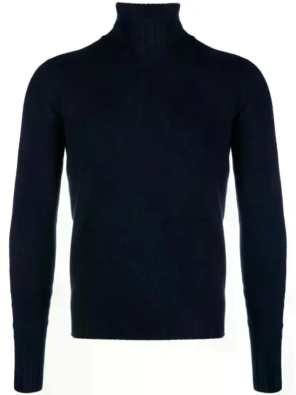 DRUMOHR Cashmere Roll Neck Sweater - Blue