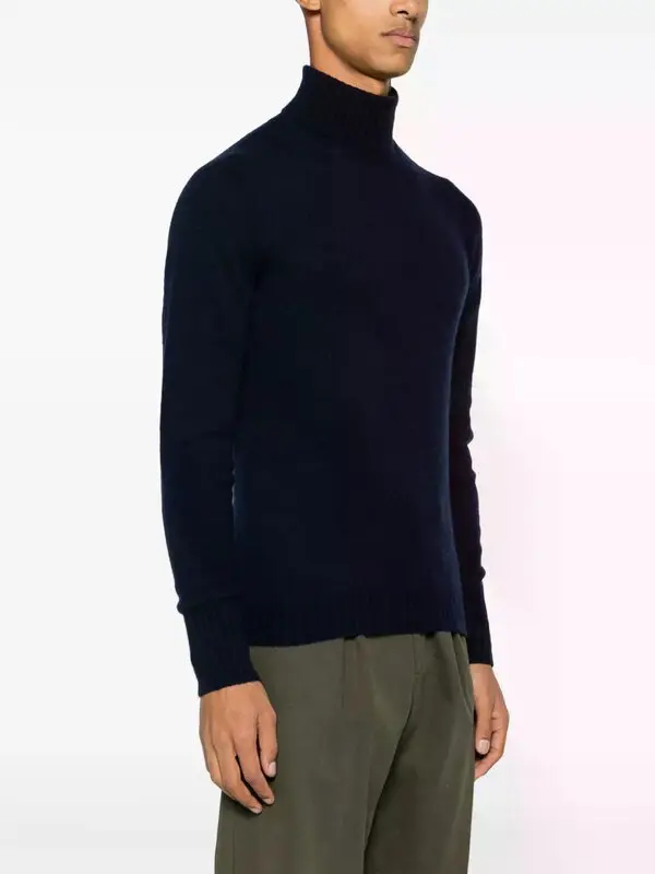 DRUMOHR Cashmere Roll Neck Sweater - Blue