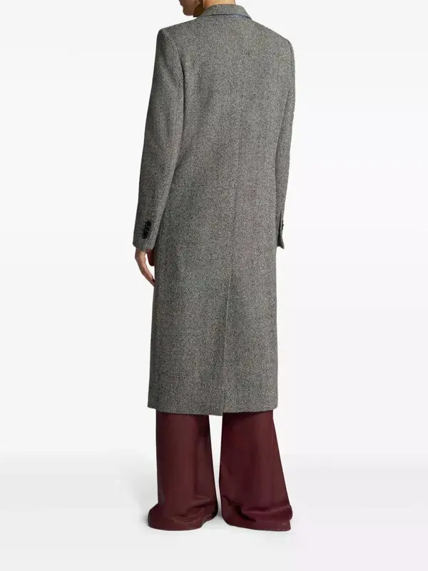 Etro Herringbone-pattern Double-breasted Coat