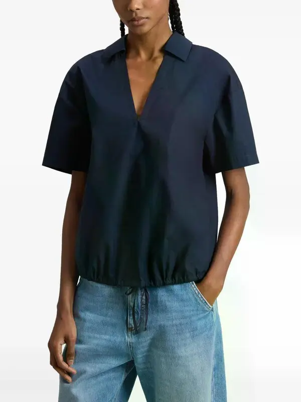Woolrich Poplin Blouse With Drawstring Hem