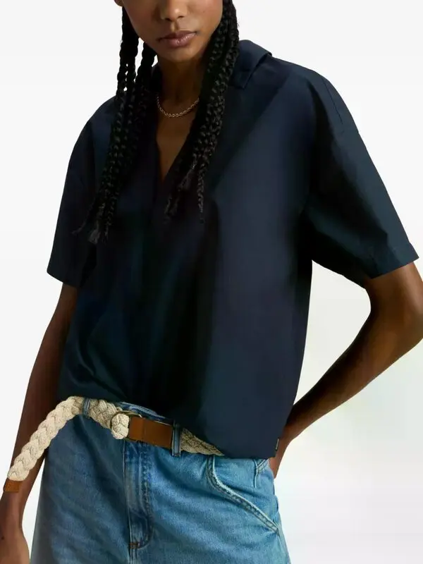 Woolrich Poplin Blouse With Drawstring Hem