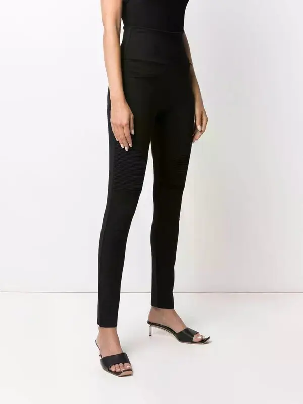 Philipp Plein Ribbed-panel Biker Leggings