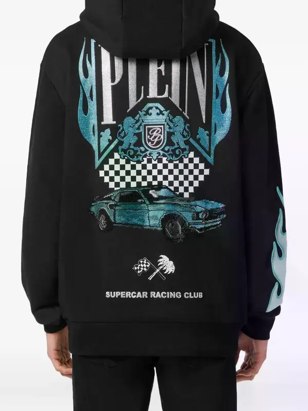 Philipp Plein Flame Racing Hoodie