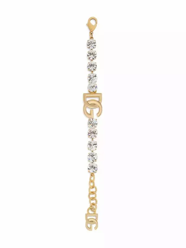 Dolce & Gabbana Dg Logo Crystal Rhinestones-embellished Bracelet