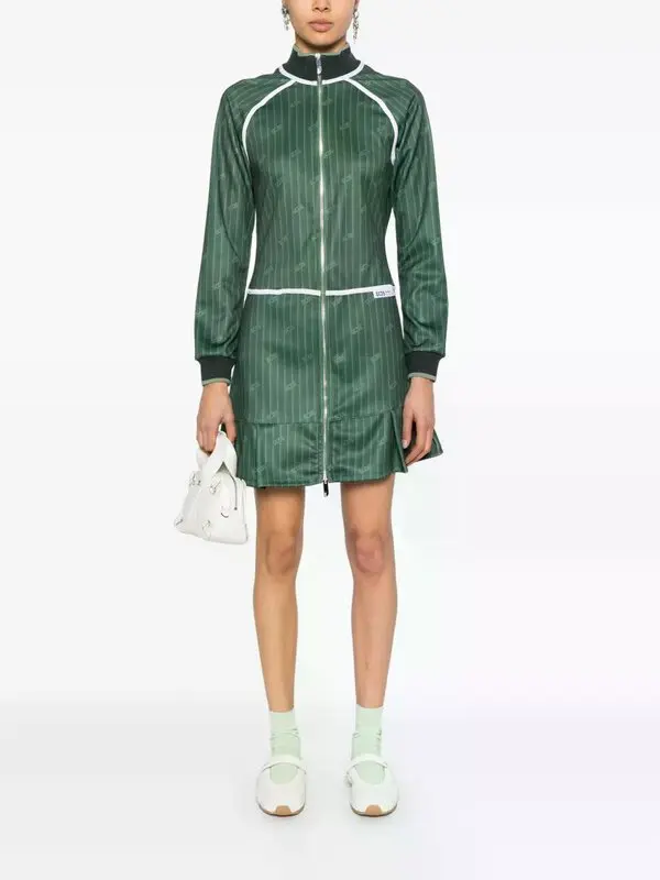 Gcds Pinstriped Zip-up Mini Dress
