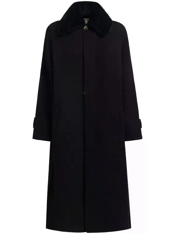 Marni Single-breasted Shearling Collar Coat