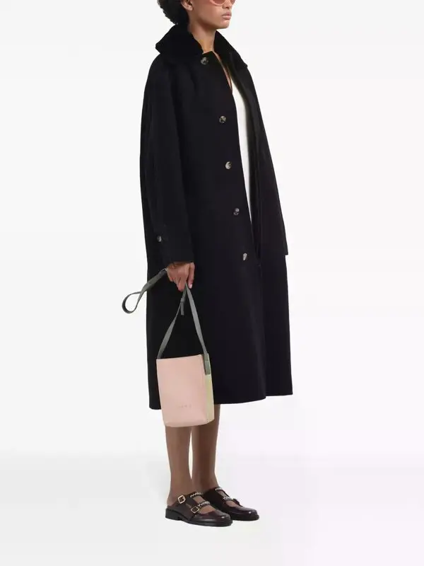 Marni Single-breasted Shearling Collar Coat