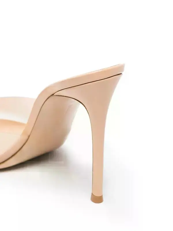 GIANVITO ROSSI Elle 105mm Transparent Strap Mules