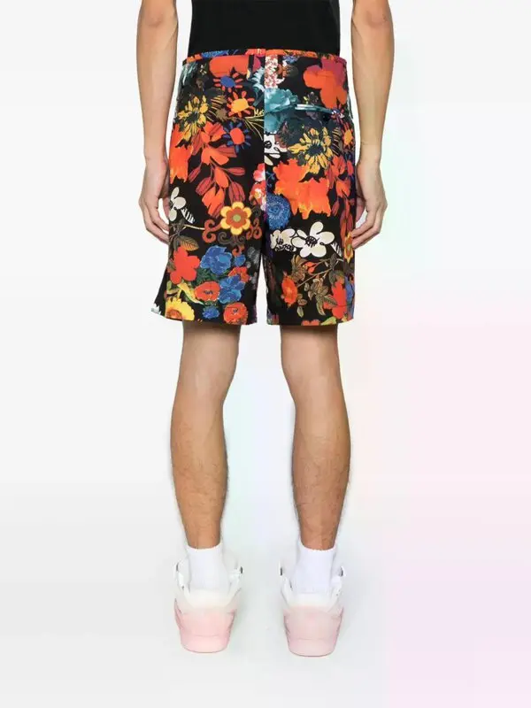 Moschino Allover Floral-print Pleated Shorts