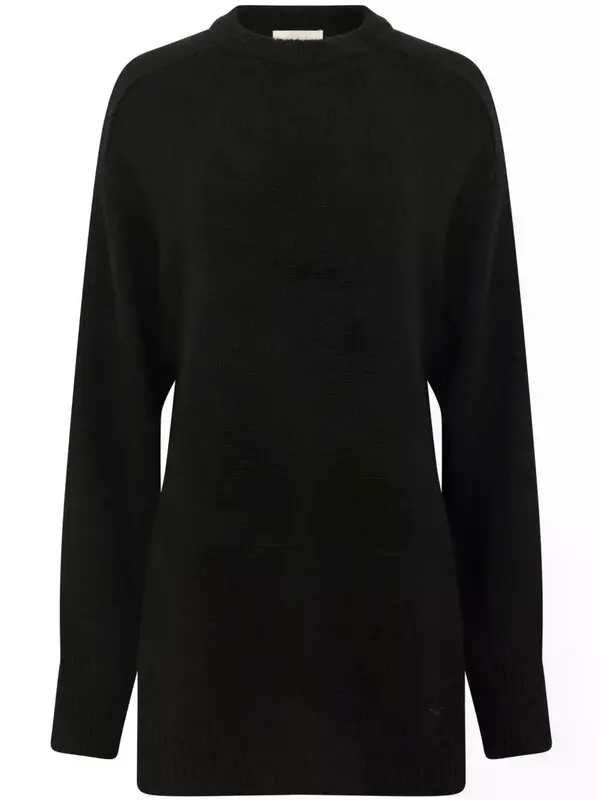Loulou De Saison Crew Neck Wool-blend Jumper - Black