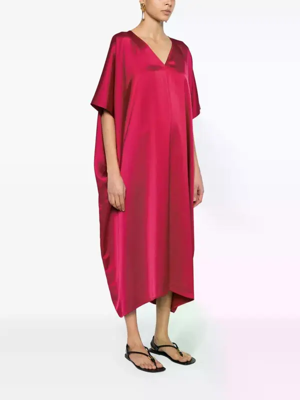 BLANCA VITA Satin Shift Midi Dress