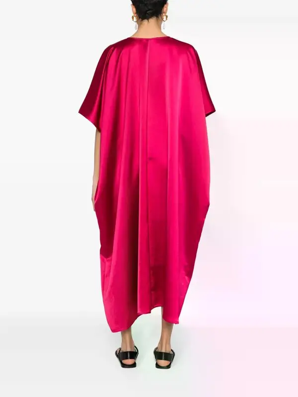 BLANCA VITA Satin Shift Midi Dress