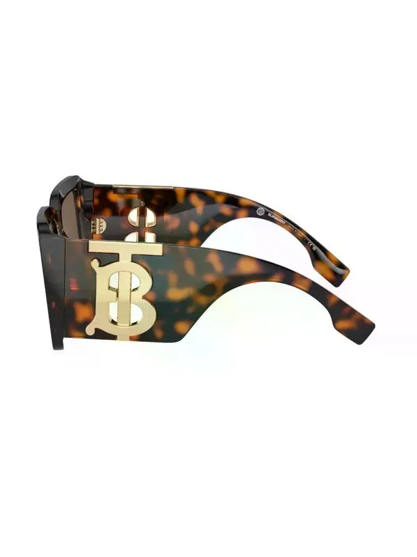 Burberry Tb Monogram Square Frame Sunglasses - Brown