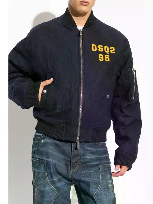 Dsquared2 Embroidered Logo Bomber Jacket