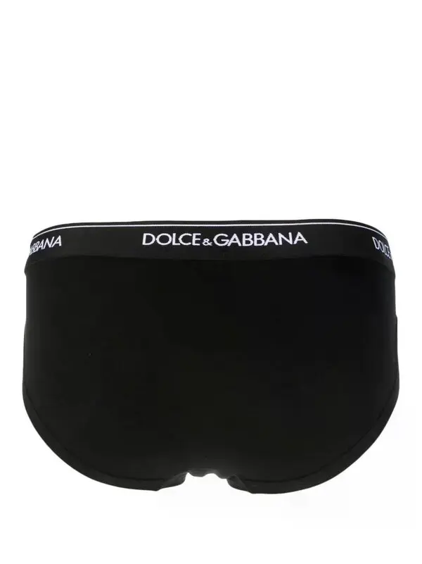 Dolce & Gabbana Logo-waistband Brief - Black