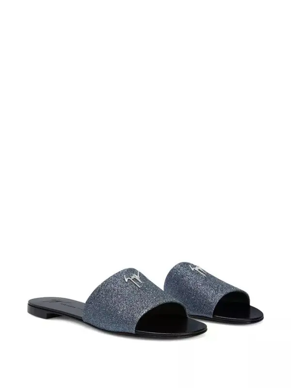 GIUSEPPE ZANOTTI Shirley Glitter Sandals - Grey