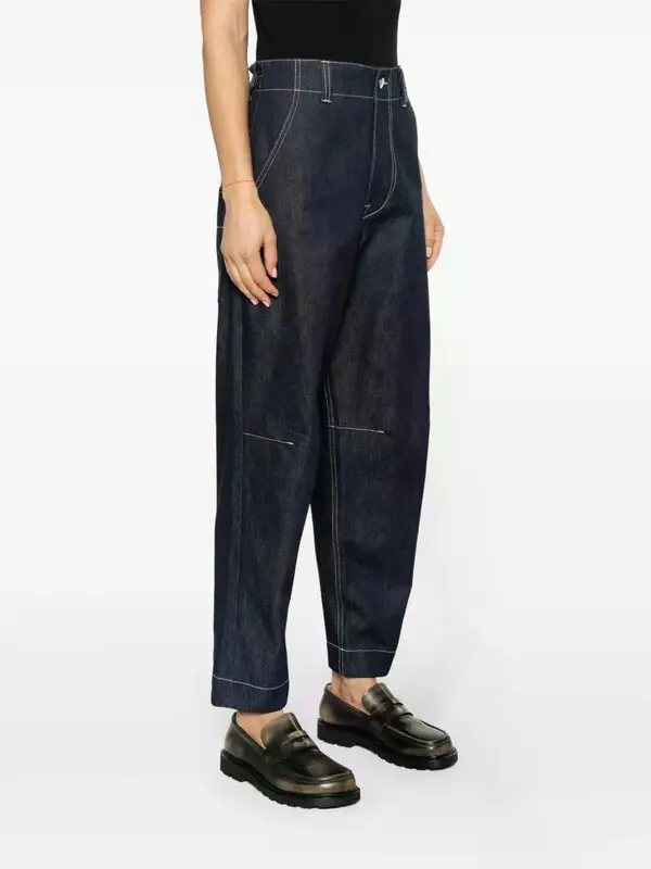 TOOGOOD Engineer High-rise Tapered Jeans In Indigo Denim