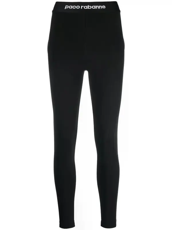Rabanne Logo-waistband High-waisted Leggings