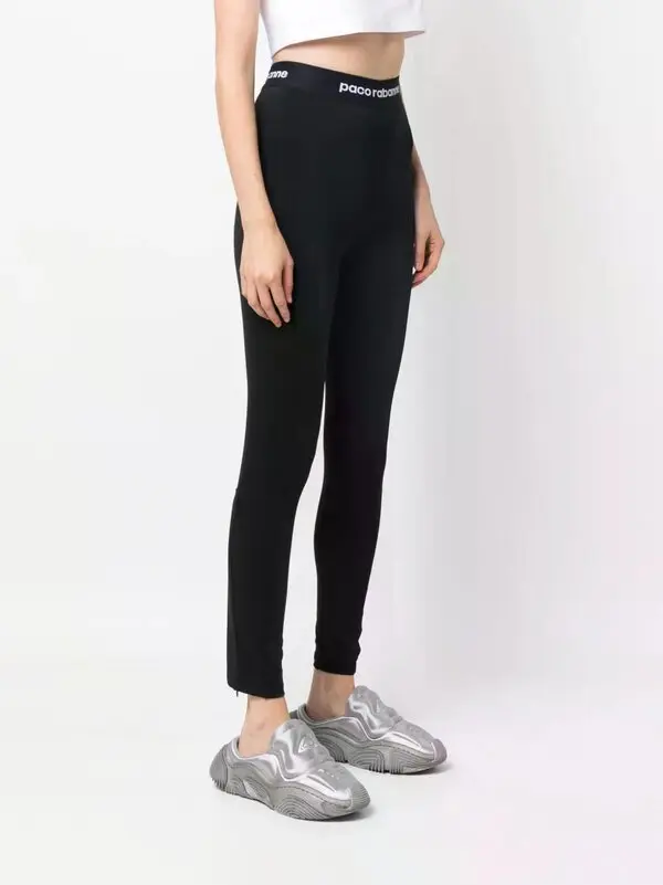 Rabanne Logo-waistband High-waisted Leggings