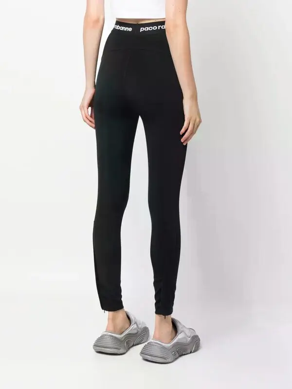 Rabanne Logo-waistband High-waisted Leggings