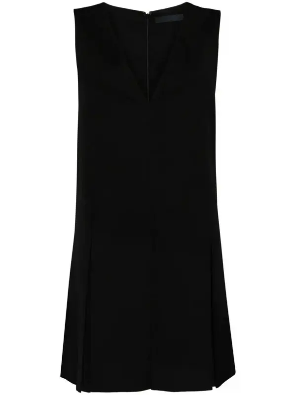 JUUN.J V-neck Pleated Mini Dress