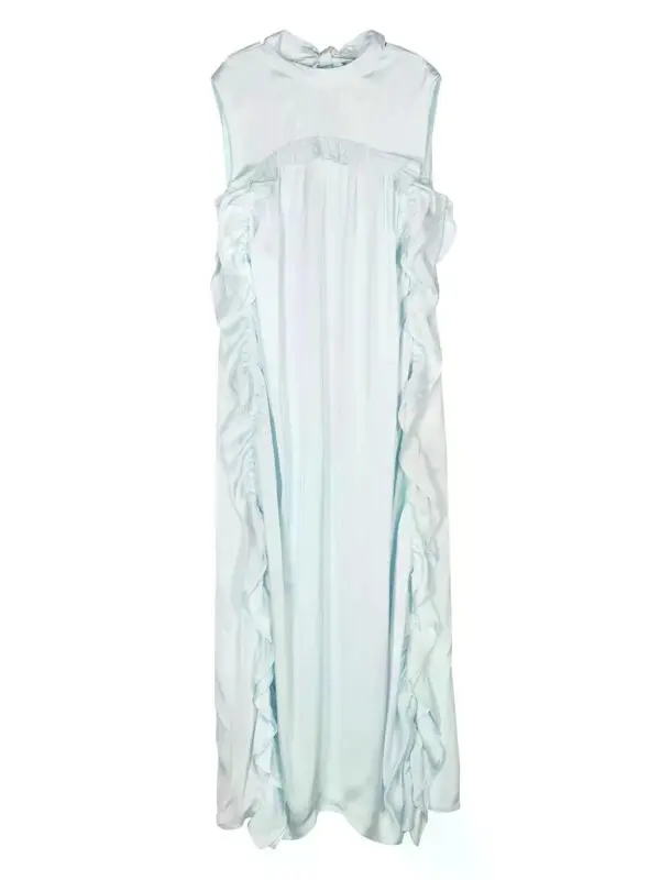 JIL SANDER Sleeveless Maxi Dress With Ruffled Trim