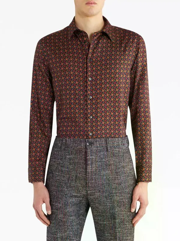 Etro Graphic-print Cotton Shirt
