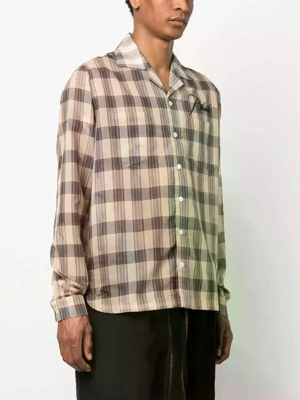 Rhude Logo-embroidered Checked Shirt