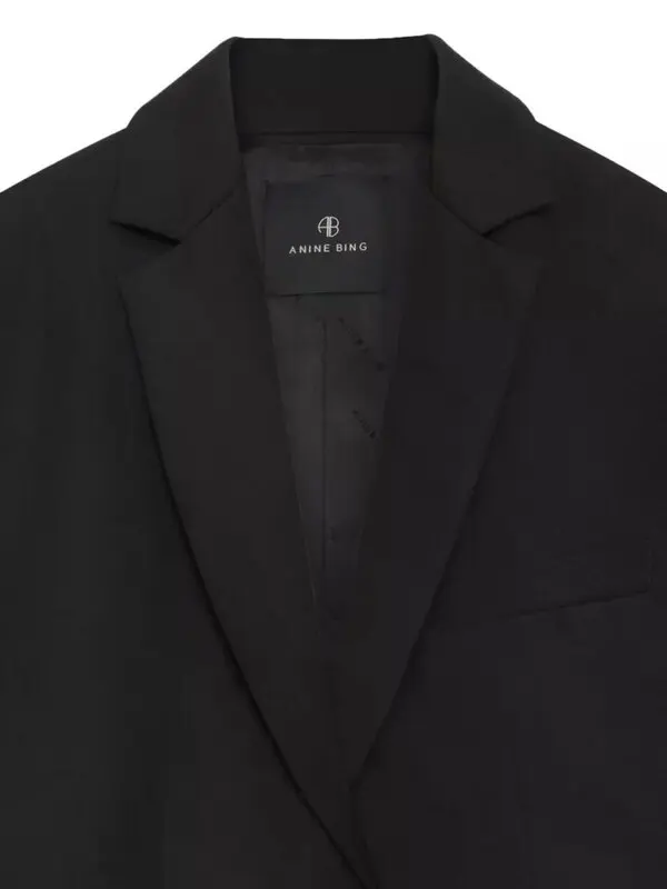 ANINE BING Quinn Single-breasted Wool Blazer