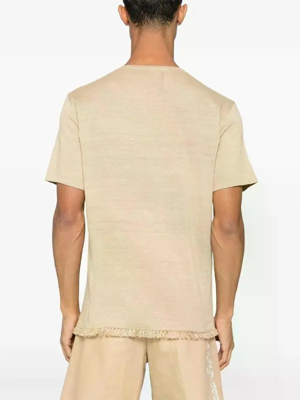 Alanui Linen T-shirt - Neutrals