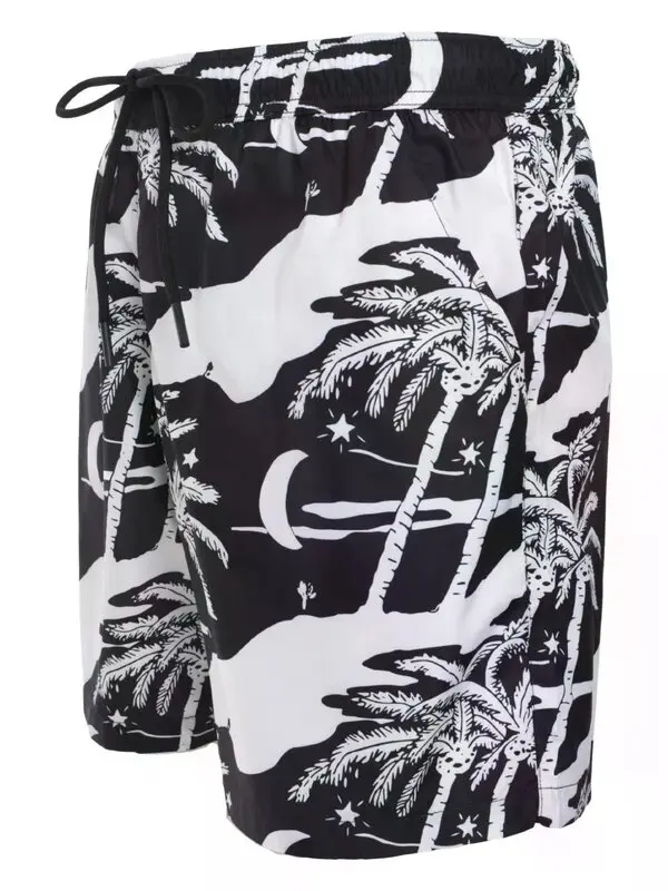 MAUNA KEA Graphic-print Swim Shorts - Black