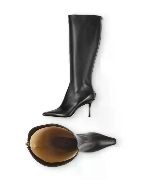 JIMMY CHOO Agathe Knee High Pointed Toe Boots