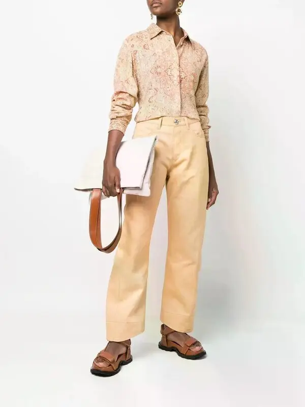 JIL SANDER High-waisted Tapered Leg Jeans