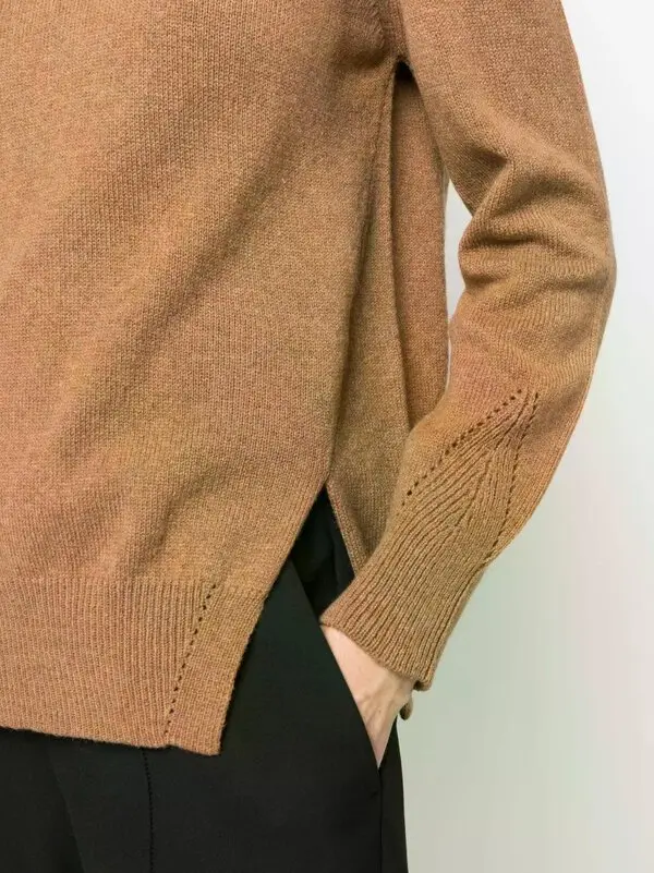 A.p.c. Virgin Wool Crew Neck Jumper With Side Slits