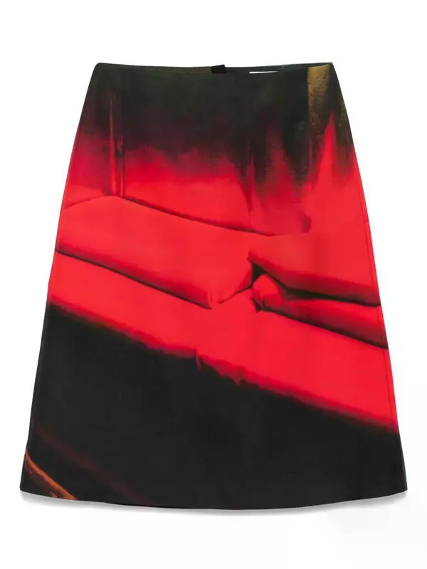 JIL SANDER Printed Midi Skirt