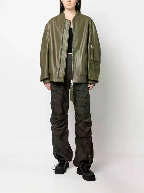 MANOKHI Savona Leather Bomber Jacket