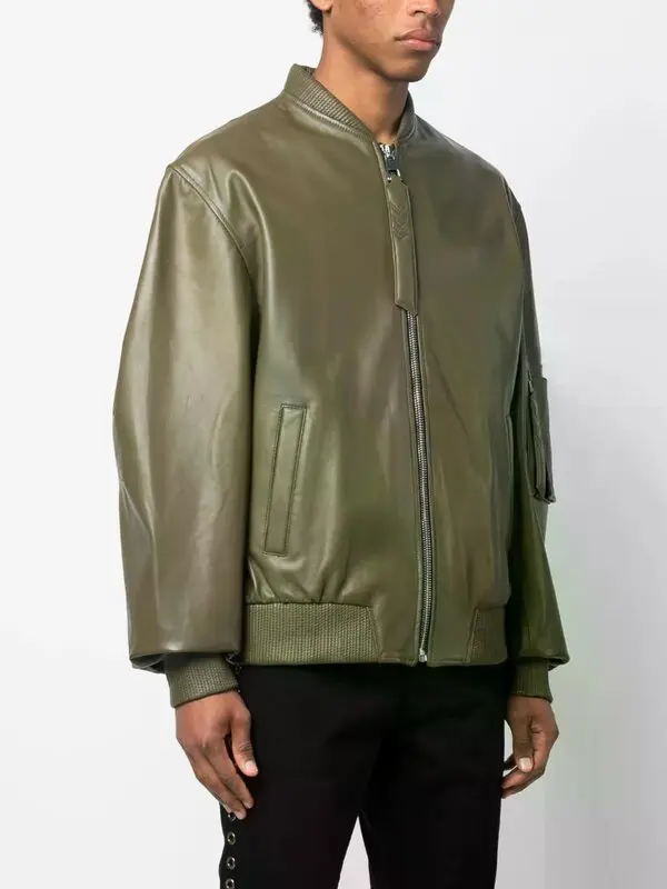 MANOKHI Savona Leather Bomber Jacket