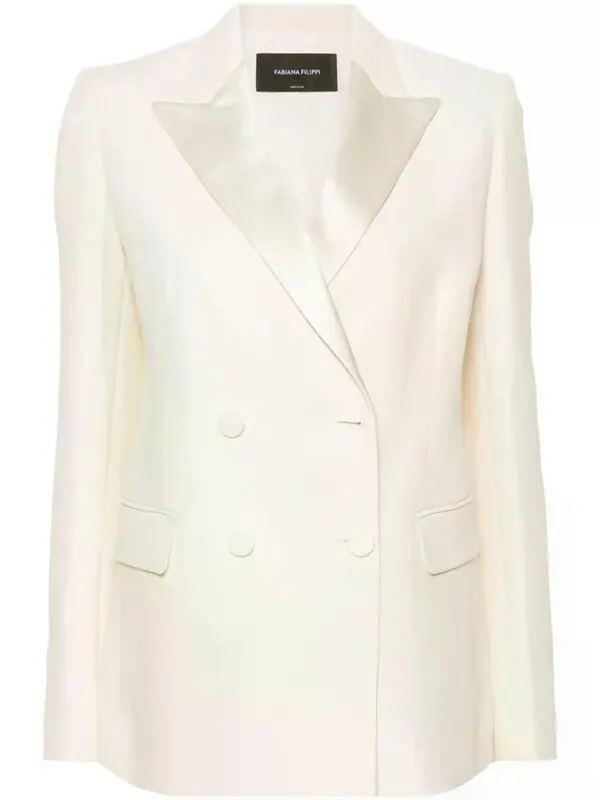 Fabiana Filippi Double-breasted Crepe Blazer