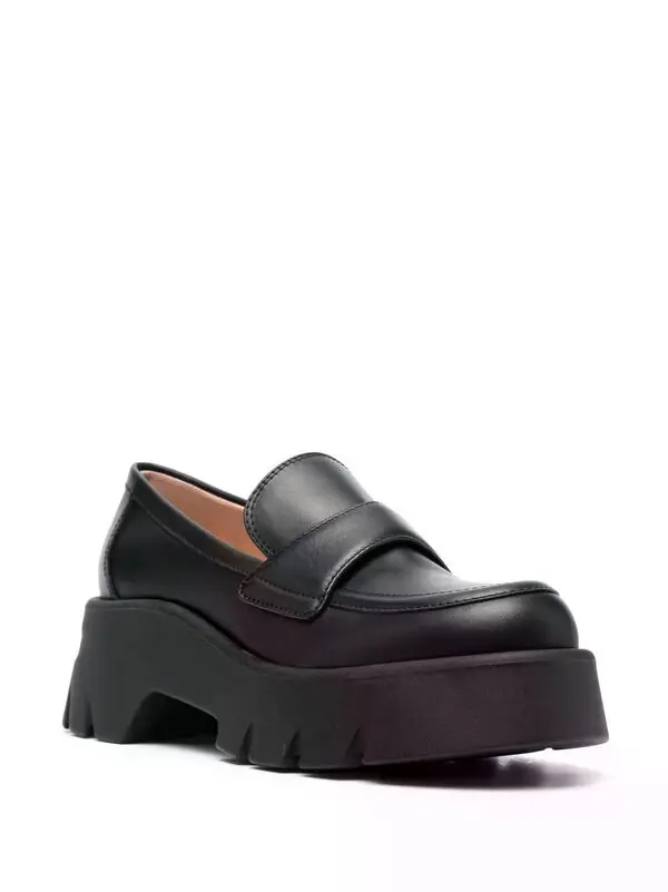 GIANVITO ROSSI 75mm Chunky Leather Loafers