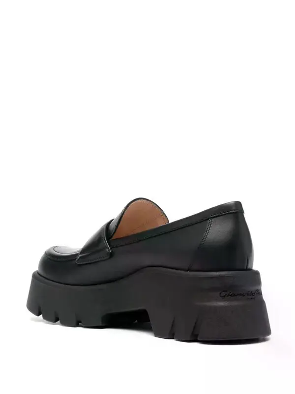 GIANVITO ROSSI 75mm Chunky Leather Loafers
