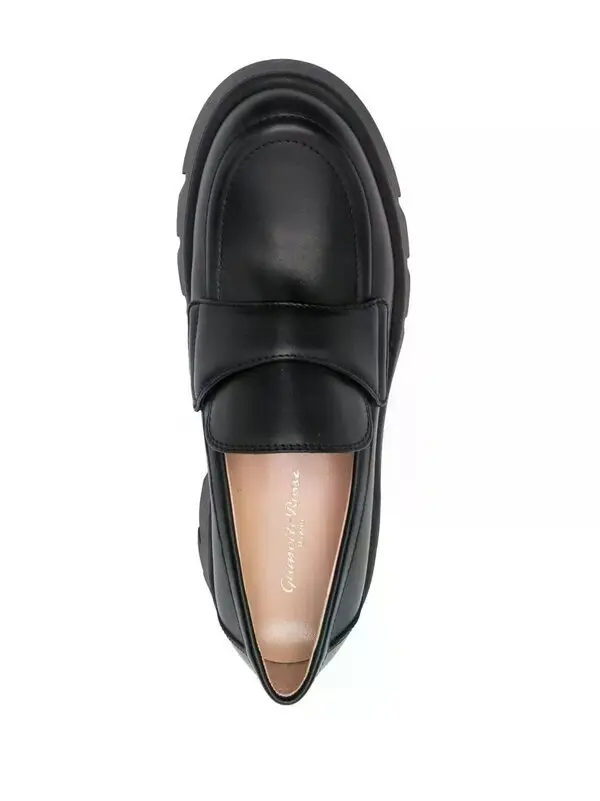 GIANVITO ROSSI 75mm Chunky Leather Loafers