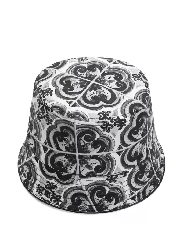 Dolce & Gabbana Majolica-print Drill Bucket Hat