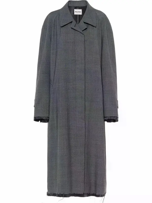 Miu Miu Prince Of Wales Check Wool Coat