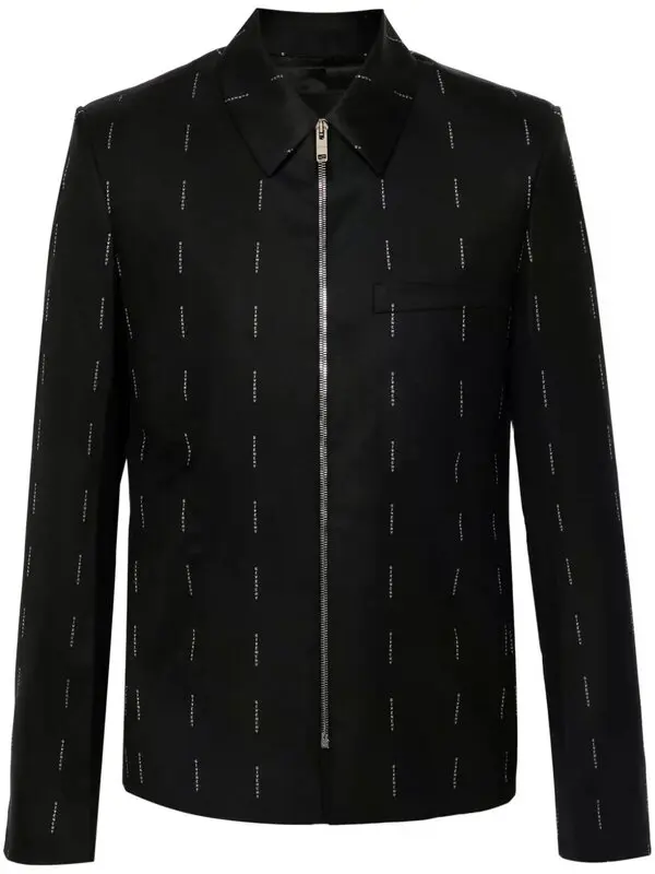 Givenchy Logo Jacquard Zip-up Jacket