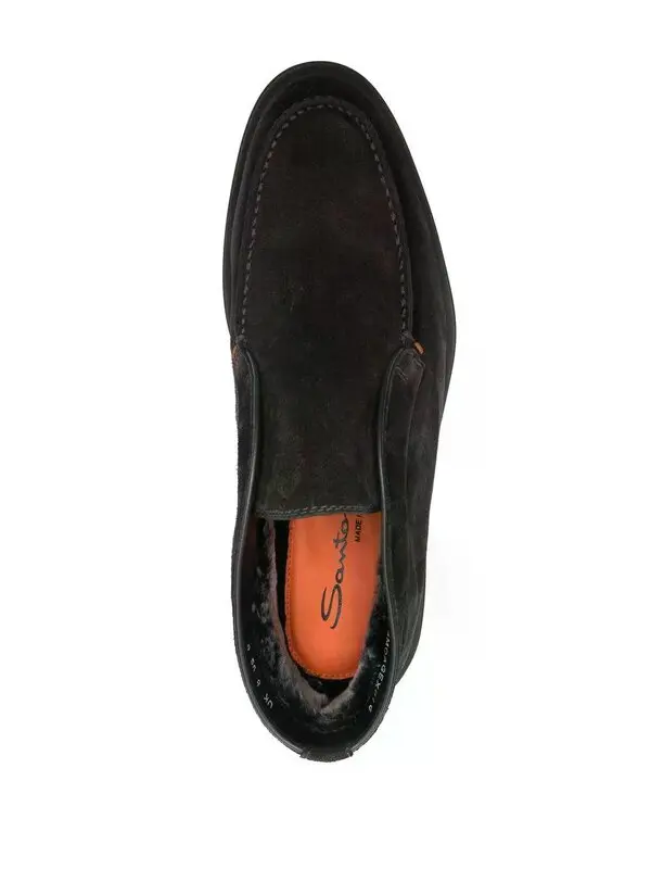 Santoni Round Toe Ankle Boots