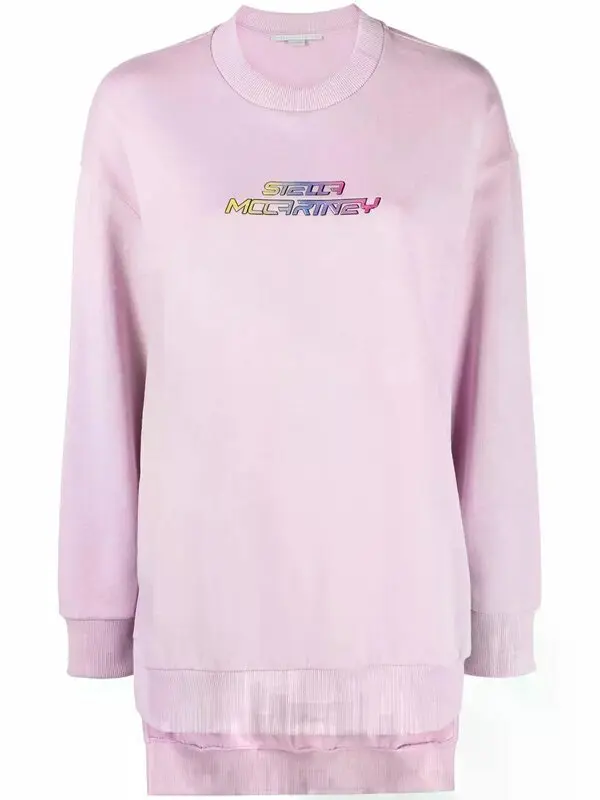 Stella McCartney Logo Print Sweatshirt With Side Slits