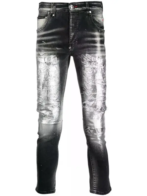 Philipp Plein Mid-rise Skinny Jeans - Black