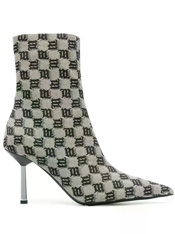 MISBHV Sasha Heeled Ankle Boots - Neutrals